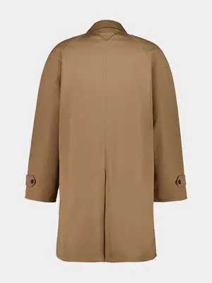 Prada Reversible Cotton Buttoned Coat - Brown