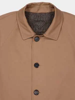 Prada Reversible Cotton Buttoned Coat - Brown