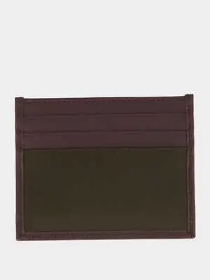 Prada Re-nylon Leather Card Holder - Brown