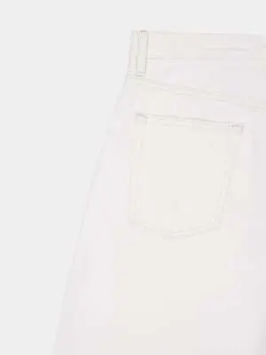 FRAME High-rise Barrel Jeans - White