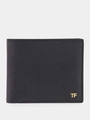 TOM FORD Small Grain Leather Bifold Wallet - Black