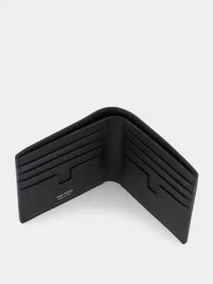 TOM FORD Small Grain Leather Bifold Wallet - Black
