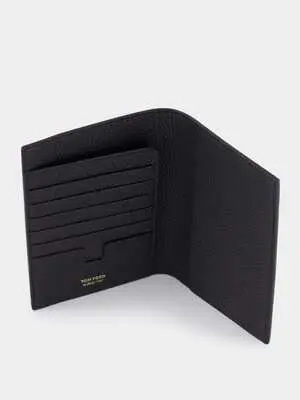 TOM FORD Grain Leather Bi-fold Wallet - Black
