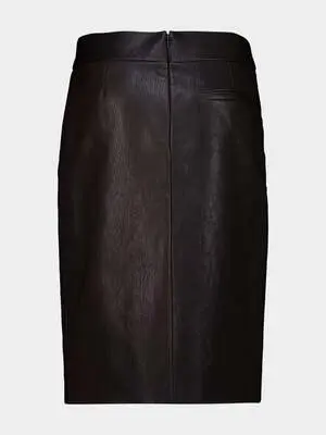 FERRAGAMO Midi Leather Skirt