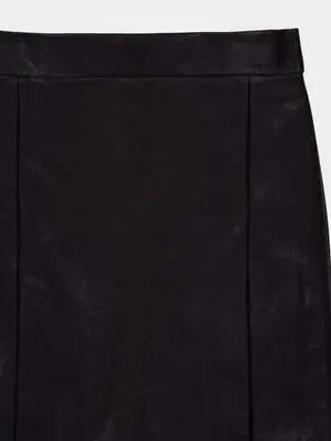 FERRAGAMO Midi Leather Skirt