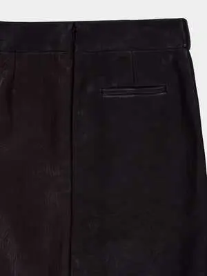 FERRAGAMO Midi Leather Skirt