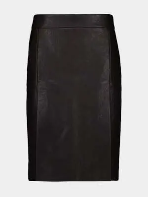 FERRAGAMO Midi Leather Skirt