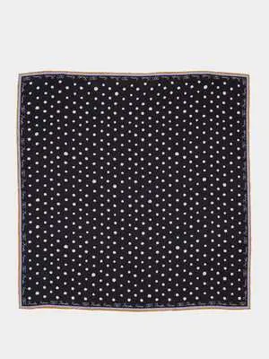 Fendi Falena Dots Silk Foulard - Black