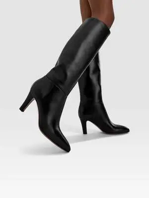 Paris Texas Elsa 75 Leather Knee-high Boots - Black