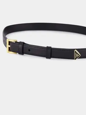 Prada Calf Leather Belt - Black
