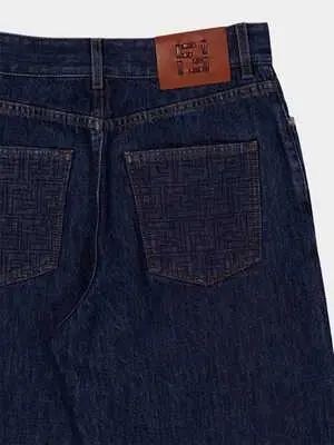 Fendi Dark Long Jeans - Blue