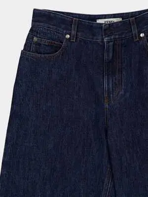 Fendi Dark Long Jeans - Blue