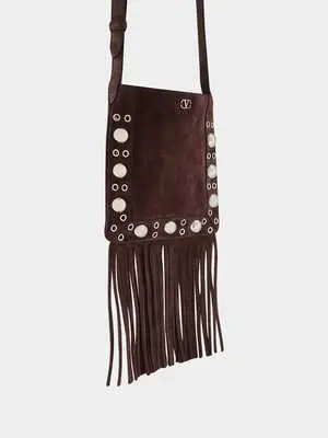 Valentino Garavani Nellcôte Suede Crossbody Bag - Brown