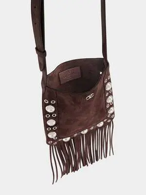 Valentino Garavani Nellcôte Suede Crossbody Bag - Brown