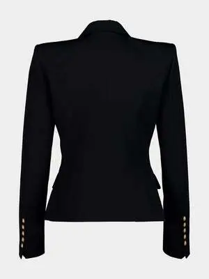 Balmain Virgin Wool 6-button Jacket - Black