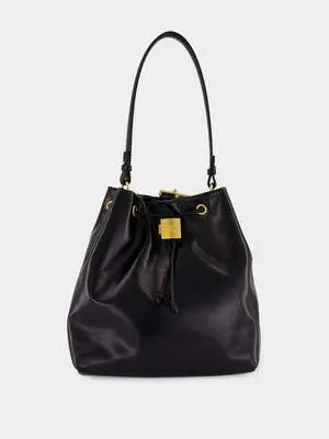 Balmain Pulse Calfskin Leather Backpack - Black