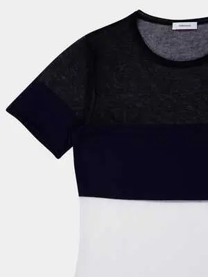 FERRAGAMO Wool-blend Round Neck T-shirt - Blue