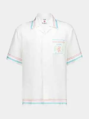 Casablanca Dance Of Joy Silk Cuban Shirt - White