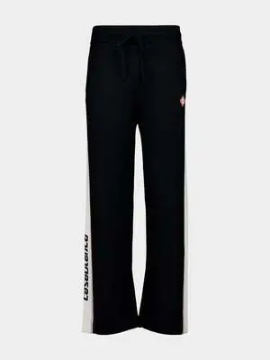 Casablanca Stripe Merino Knit Trousers - Black