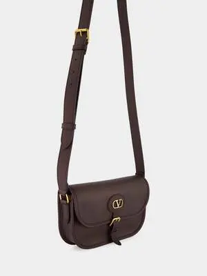 Valentino Garavani Small Antibes Leather Shoulder Bag - Brown