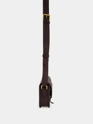 Valentino Garavani Small Antibes Leather Shoulder Bag - Brown