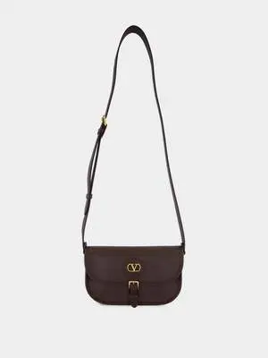 Valentino Garavani Small Antibes Leather Shoulder Bag - Brown
