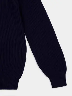 Fendi Wool Pullover With Logo - Blue