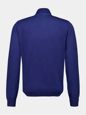 Fendi Wool Long-sleeve Polo - Blue