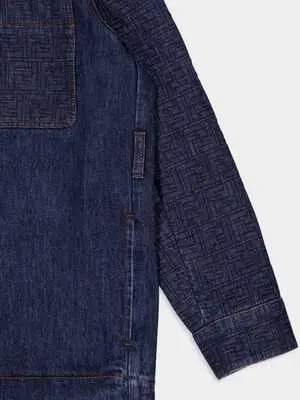 Fendi Belted Denim Jacket - Blue