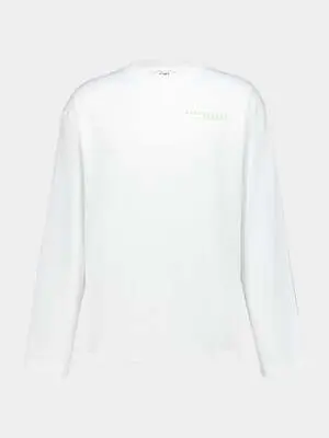 Casablanca White Glitch Orchid Long-sleeve T-shirt - Multicolour