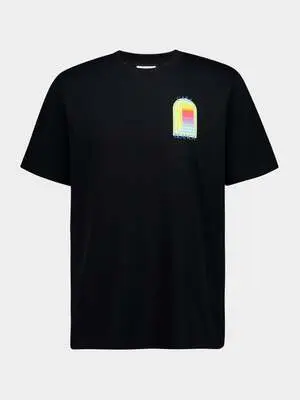 Casablanca Black L’Arche Organic Cotton T-Shirt Multicolour