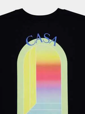 Casablanca Black L’arche Organic Cotton T-shirt