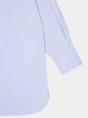 PAULA Marla Relaxed Fit Poplin Shirt With Detachable Flower - Blue