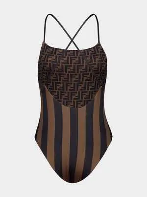 Fendi Ff Pequin Reversible Swimsuit