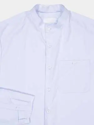 Prada Astro Cotton Mandarin Shirt - Blue