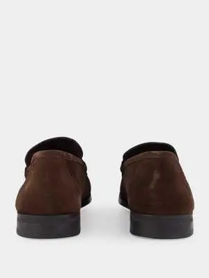 FERRAGAMO Suede Gancini Loafers