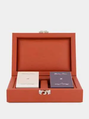 Hector Saxe Paris Brick Leather Cards Set - Orange
