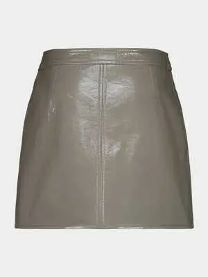 COURREGES Reedition Vinyl Mini Skirt - Grey