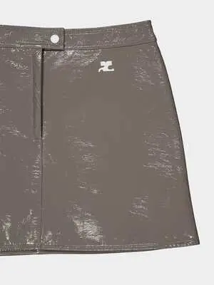 COURREGES Reedition Vinyl Mini Skirt - Grey