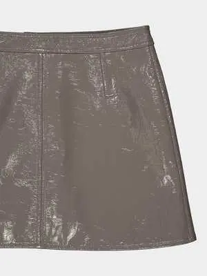 COURREGES Reedition Vinyl Mini Skirt - Grey