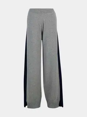Stella McCartney Wide-leg Recycled Cashmere Trousers - Blue