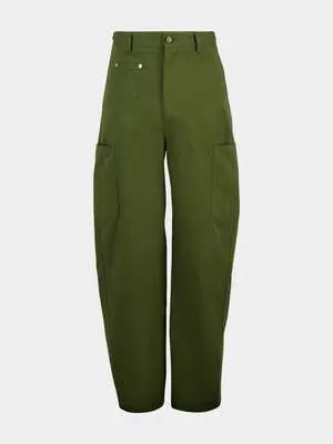 Givenchy Cotton Twill Cargo Trousers - Green