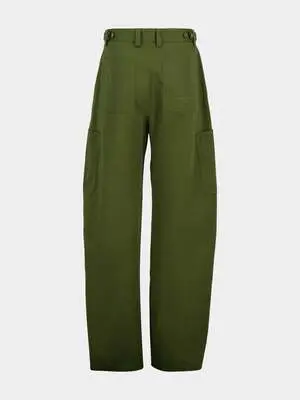 Givenchy Cotton Twill Cargo Trousers - Green