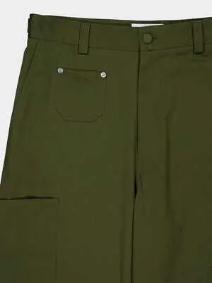 Givenchy Cotton Twill Cargo Trousers - Green