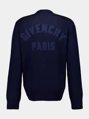 Givenchy Cotton V-neck Cardigan - Blue