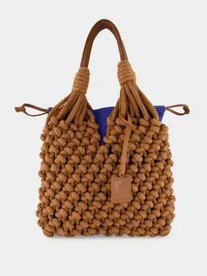 PAULA Macramé Purse - Blue