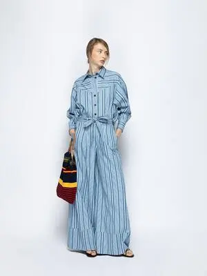 PAULA Brenda Denim Stripes Overshirt