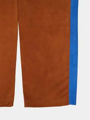 PAULA Suede Drawstring Trousers - Brown