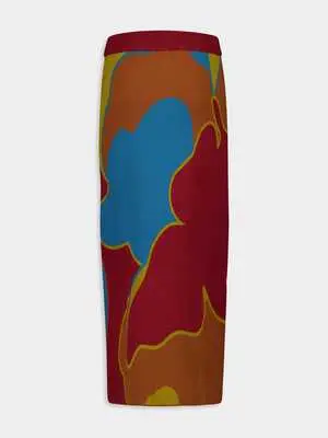 PAULA Amanda Caramel Café Jacquard Skirt - Multicolour