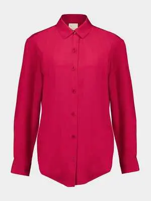 PAULA Silk Shirt - Red